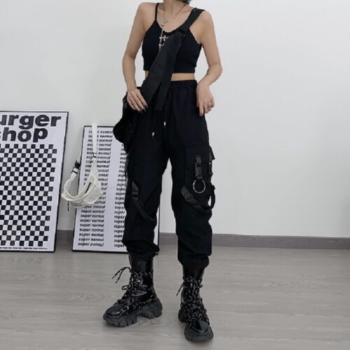 Womens Cyberpunk Cargo Pants Cyberpunk Clothing
